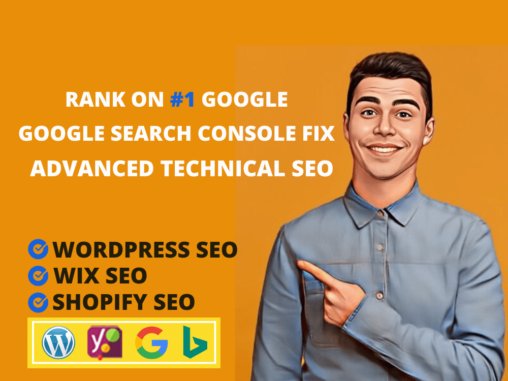 Google search console index fix for wix,shopify,wordpress | Upwork