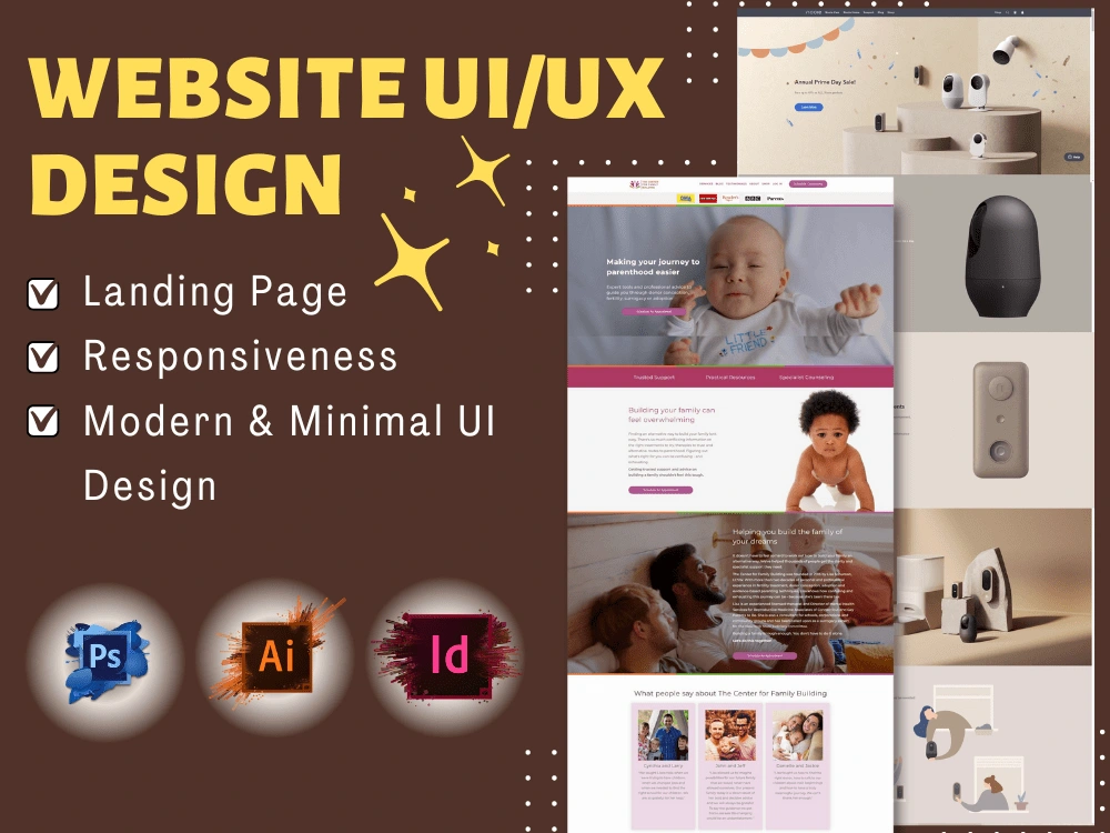 Responsive website UI/UX design, web UI or landing page UI design | Upwork