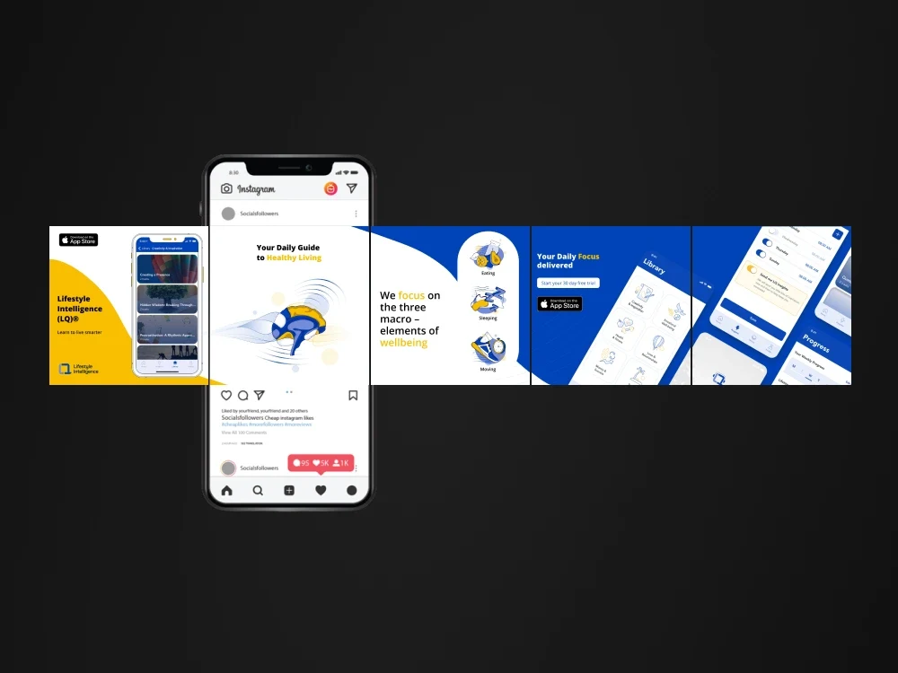 Creative carousel design for social media ad | Upwork