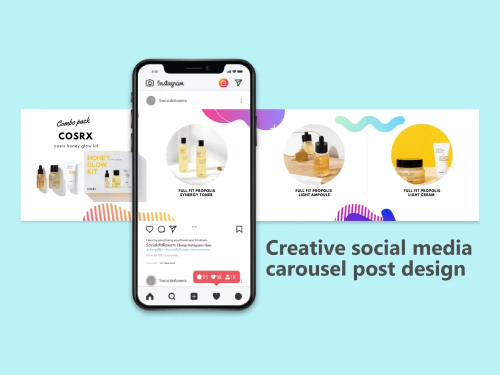 Creative carousel design for social media ad | Upwork