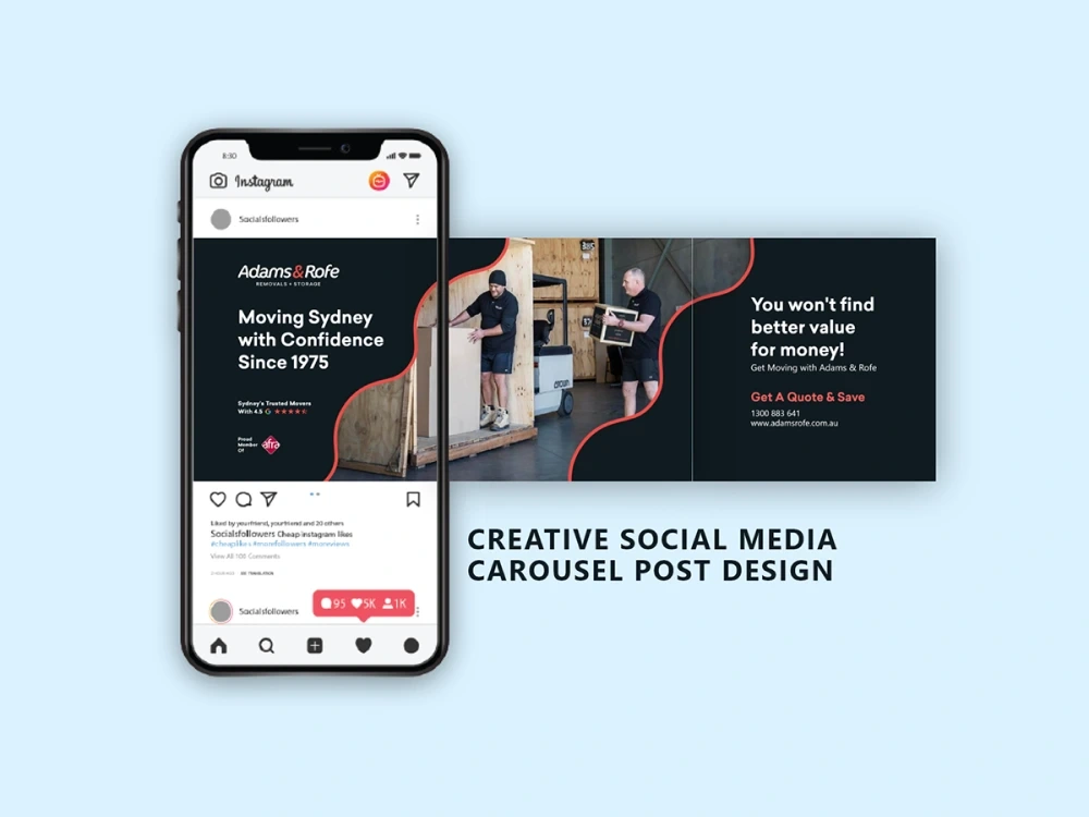 Creative carousel design for social media ad | Upwork