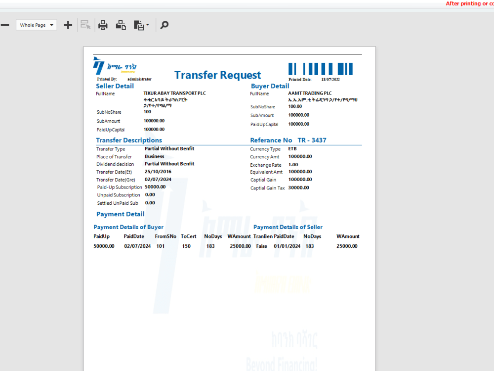 Shareholder management or share management system | Upwork