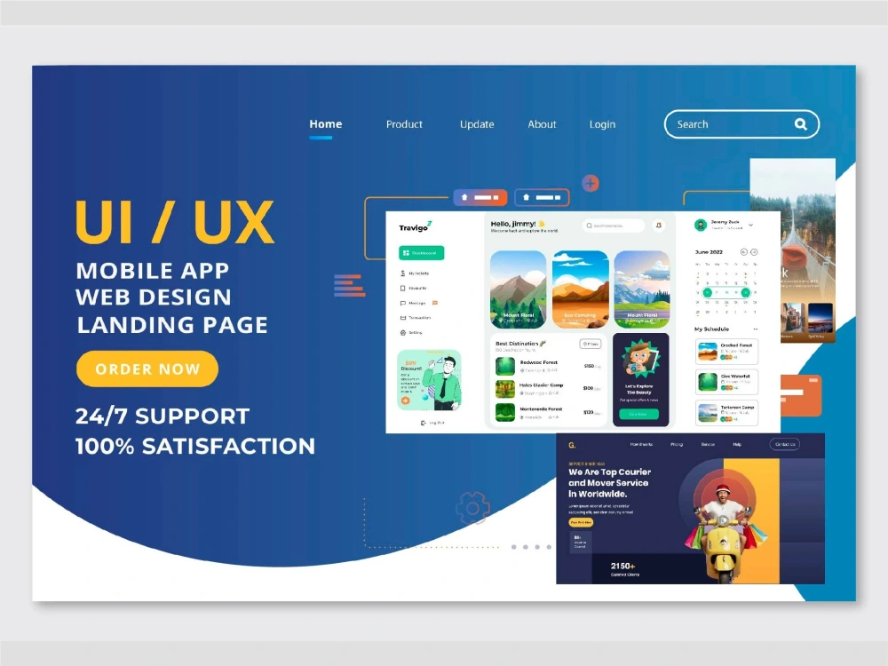 Unique UI UX for a website landing page in adobe xd | Upwork