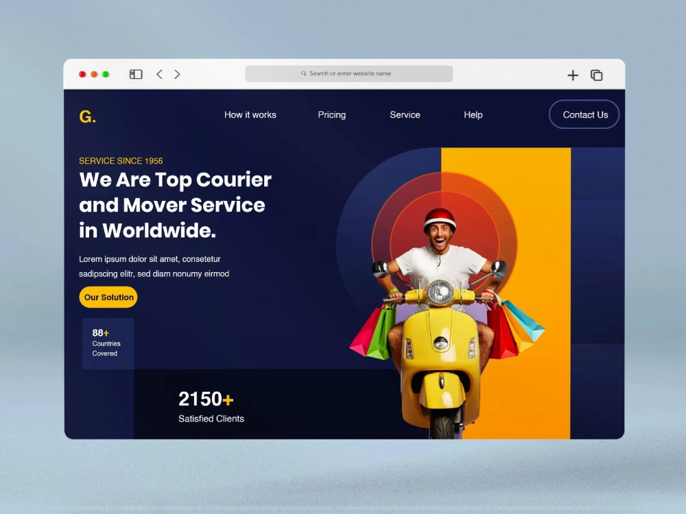 Unique UI UX for a website landing page in adobe xd | Upwork