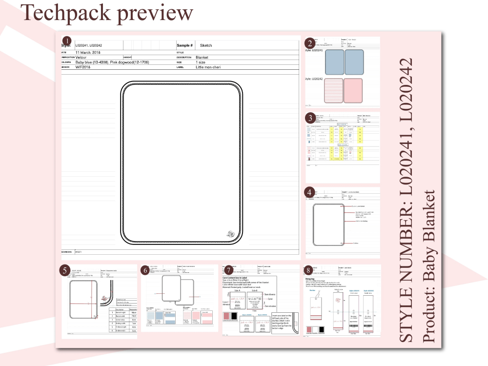 A tech pack for apparel and accessories | Upwork