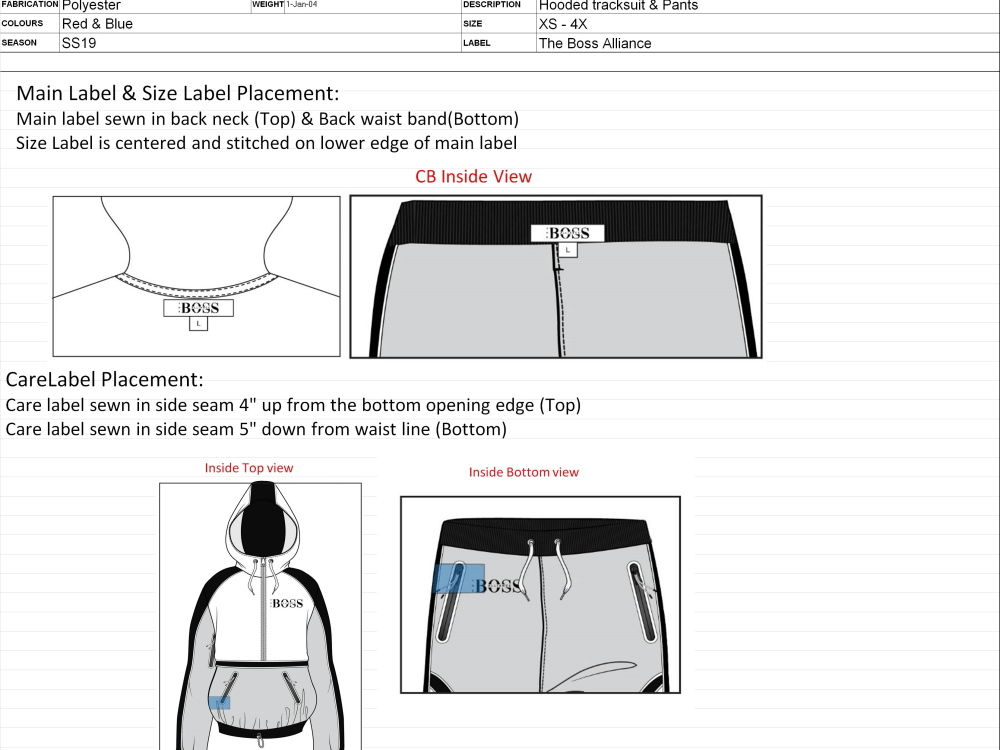 A tech pack for apparel and accessories | Upwork