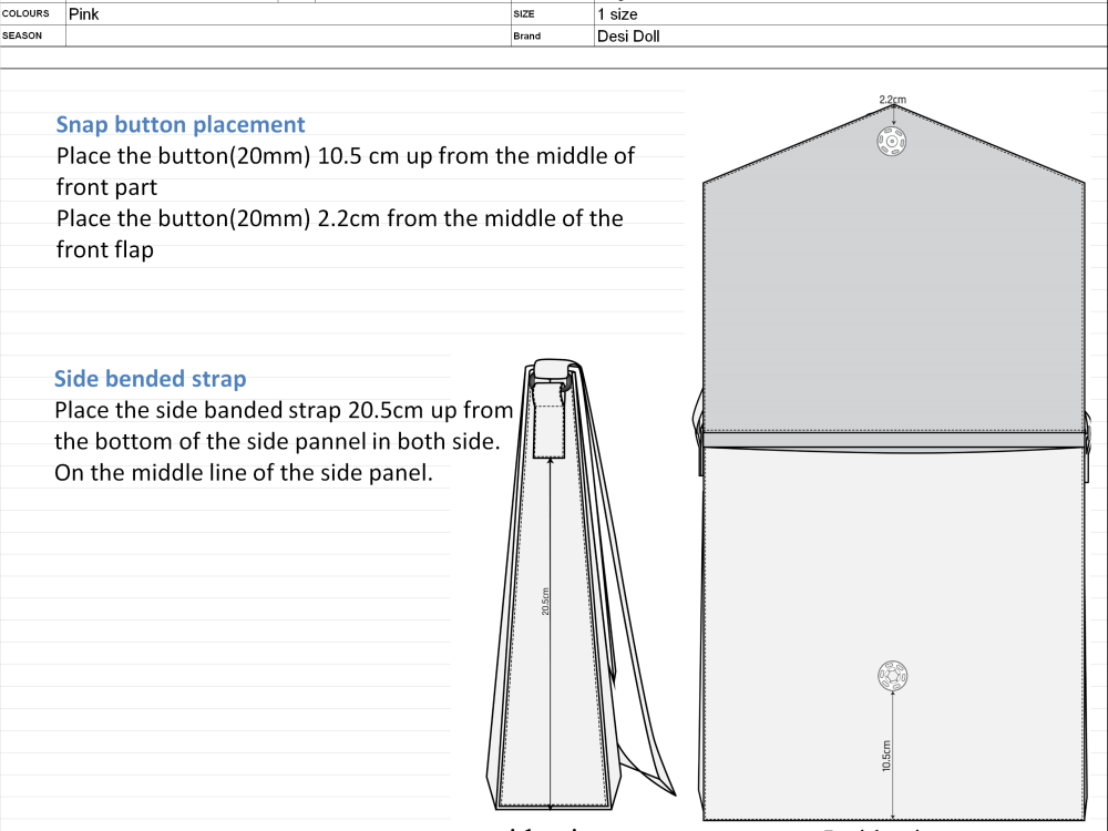 A tech pack for apparel and accessories | Upwork