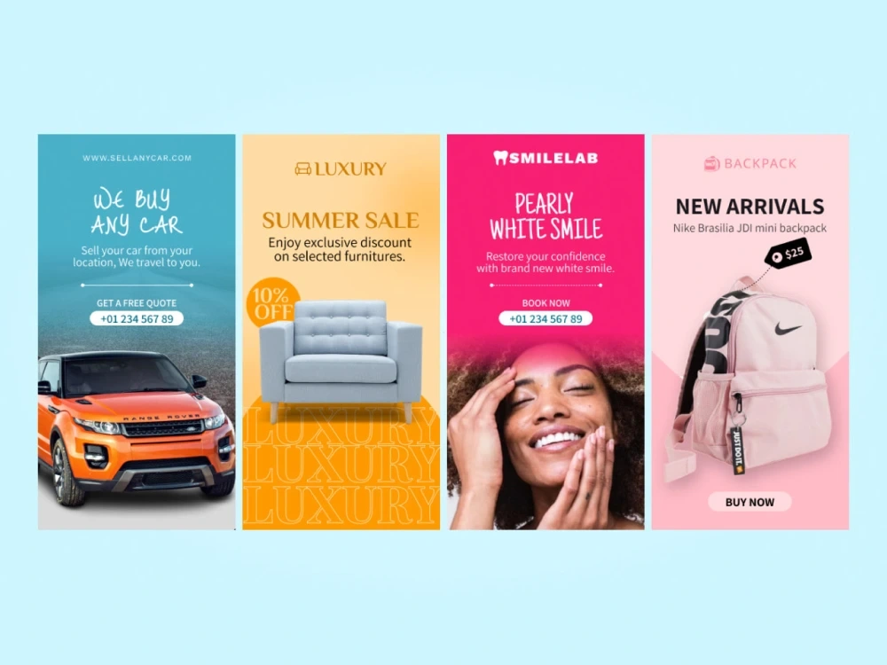 Clean and modern google display ads design | Upwork