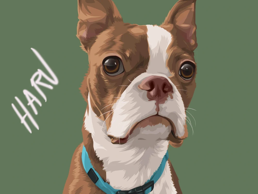 A detailed Pet Vector Portrait for your furbaby ♥ | Upwork