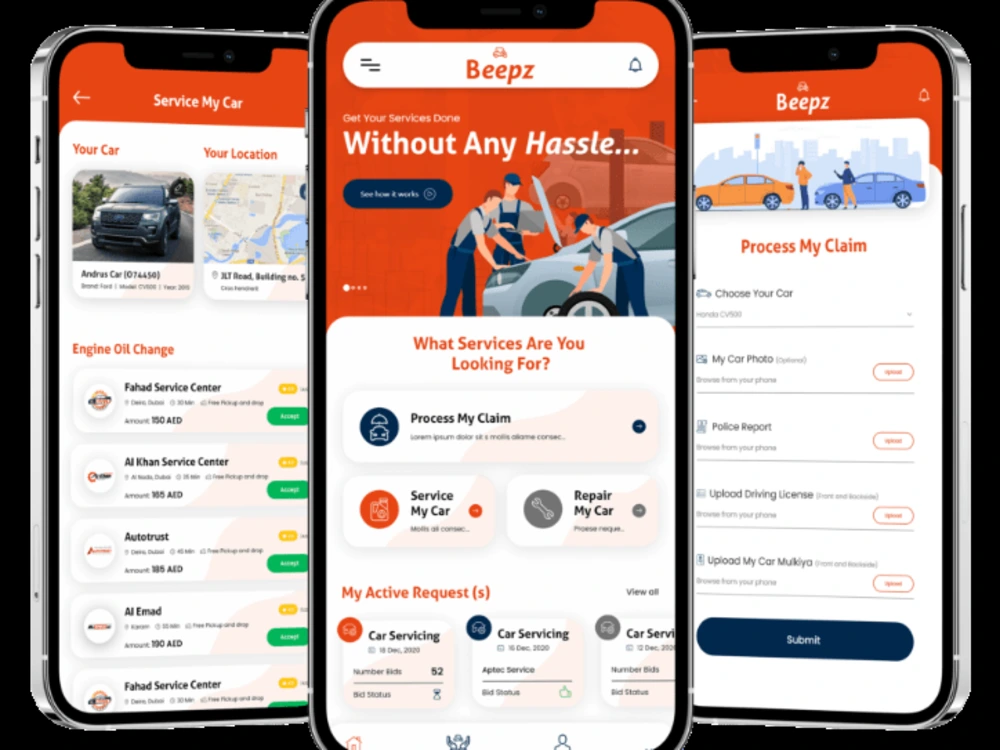 On demand car auto repair app on android and ios with admin panel | Upwork