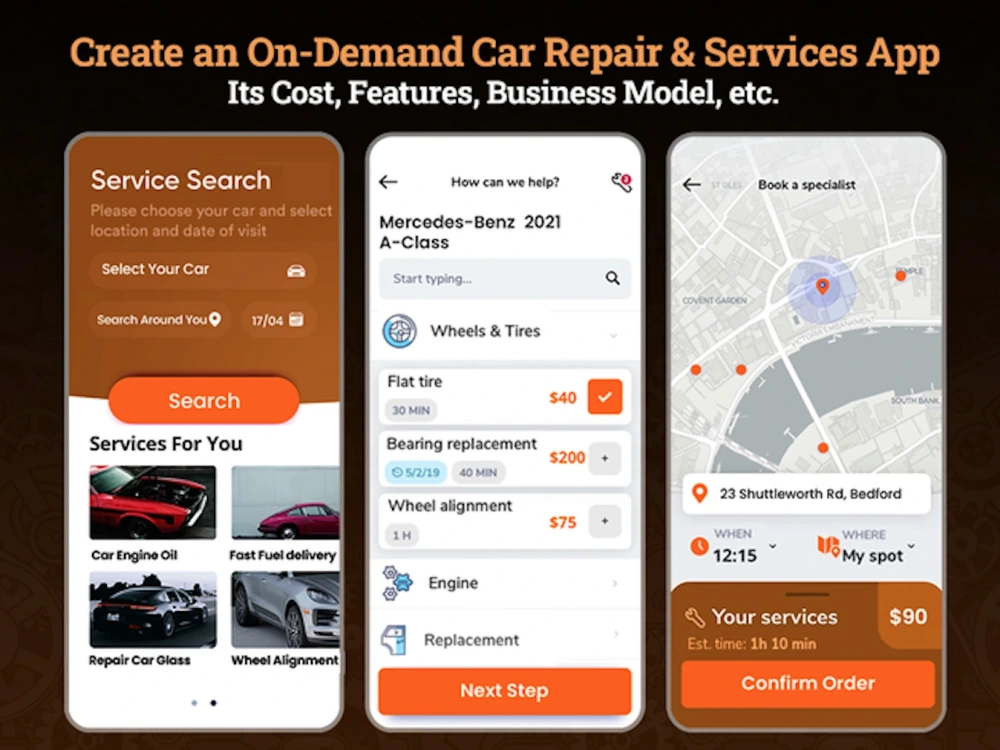 On demand car auto repair app on android and ios with admin panel | Upwork