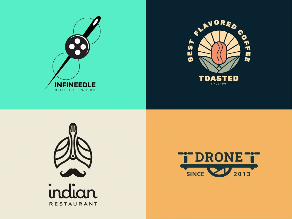 Modern minimalist logo design, simple custom flat logo for brand ...