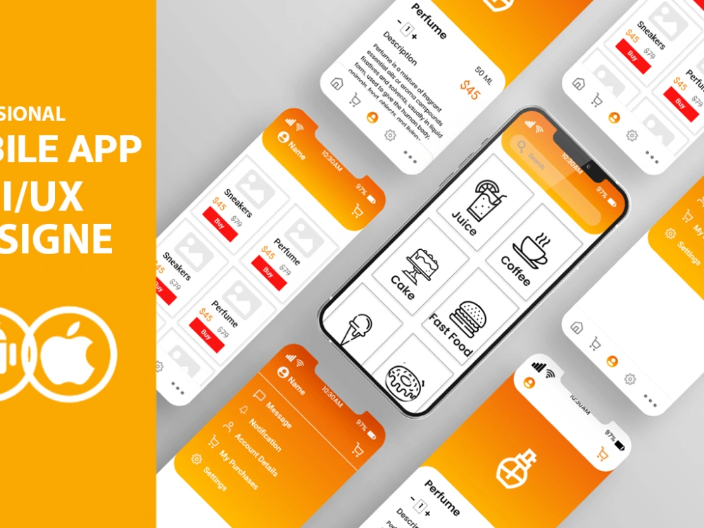 Mobile app ui ux design with prototype | Upwork