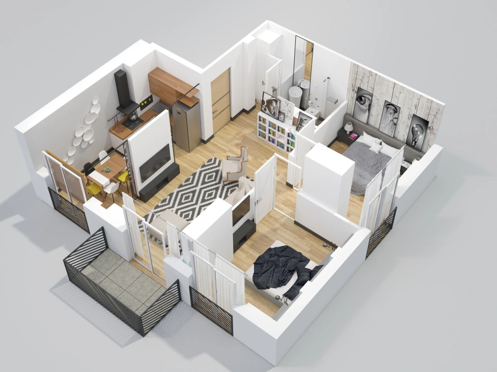 3D Floor plan renders | Upwork
