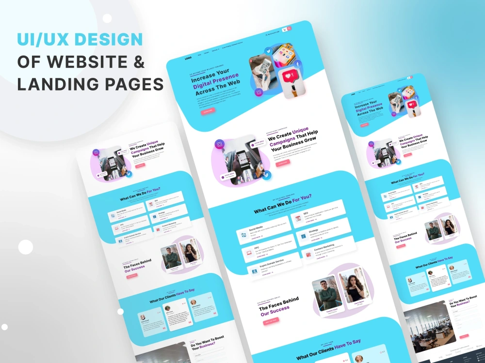 An amazing landing page design for your website | Upwork