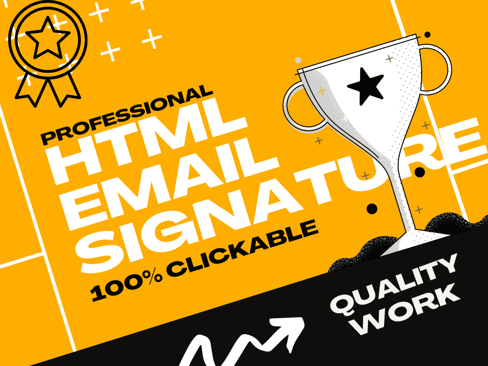 A professional clickable HTML email signature | Upwork