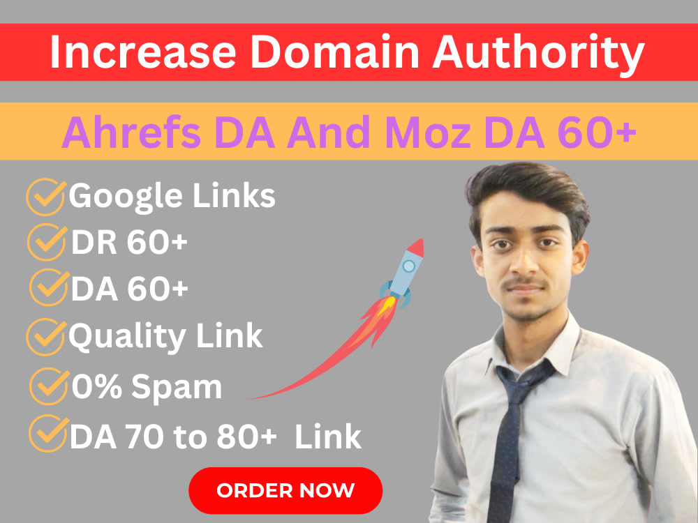I will do increase 60+ moz DA for ranking | Upwork