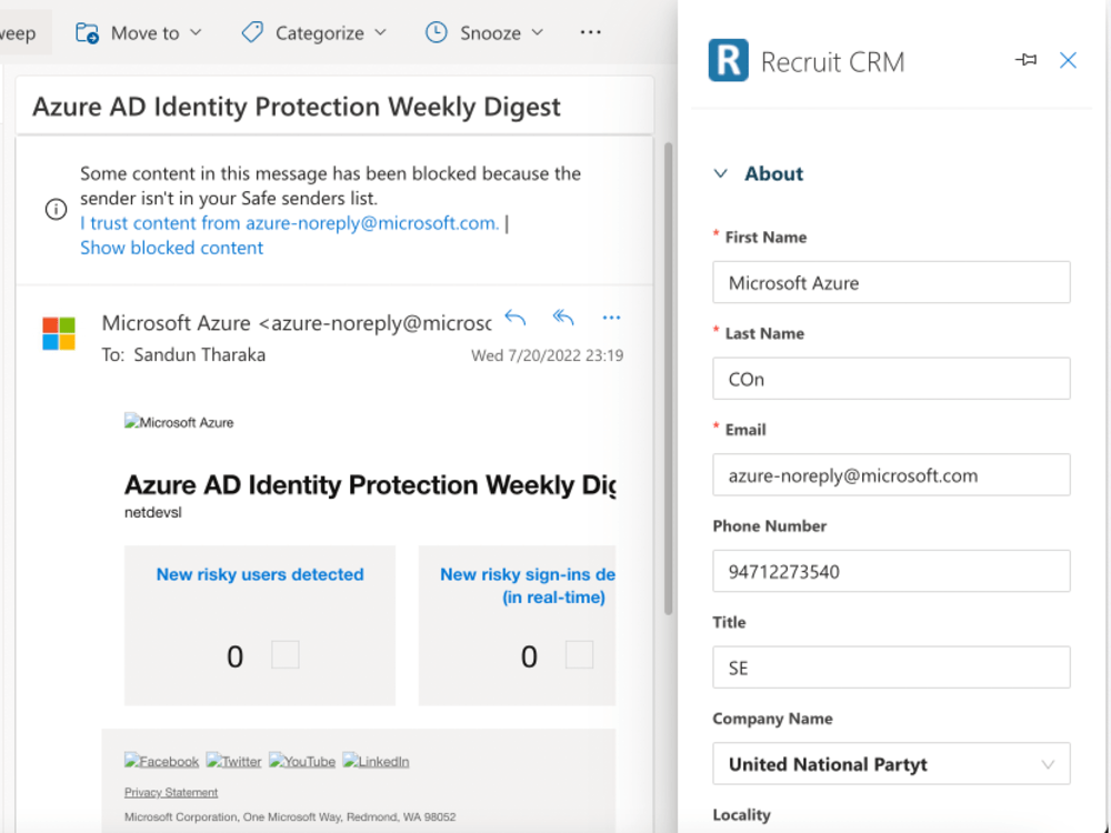 An Outlook add-in for Office 365 | Upwork