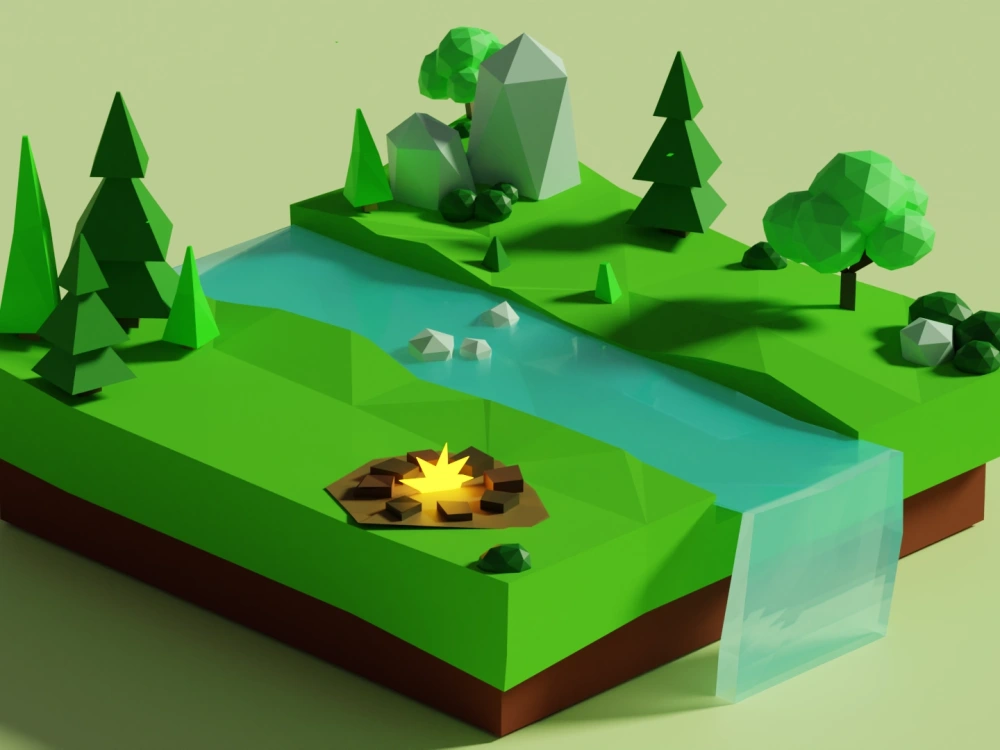 Your 2D art into a beautiful low-poly 3D render. | Upwork