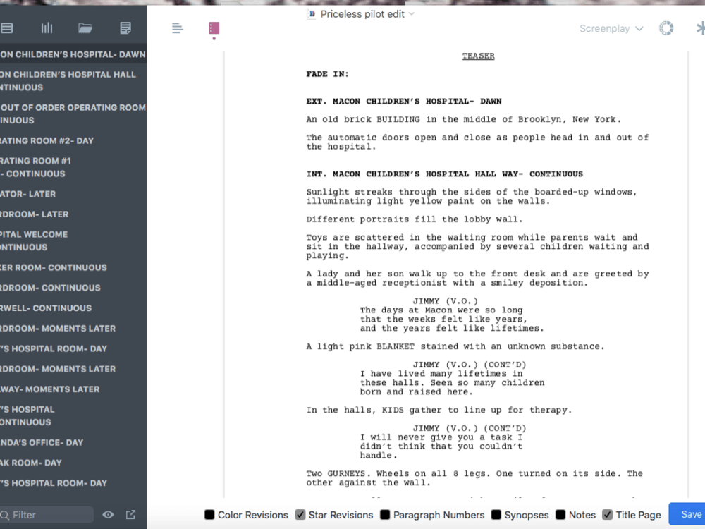 A script that reads well and is formatted to industry standards. | Upwork
