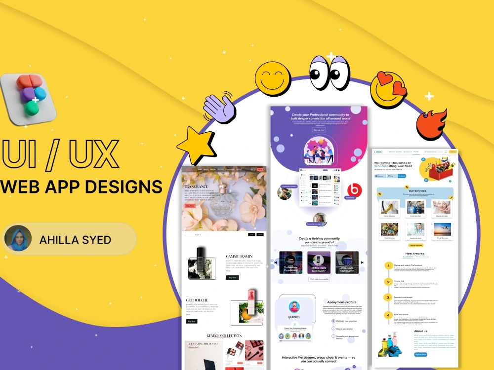 Your web or mobile app UI.UX responsive designed in Figma / XD | Upwork