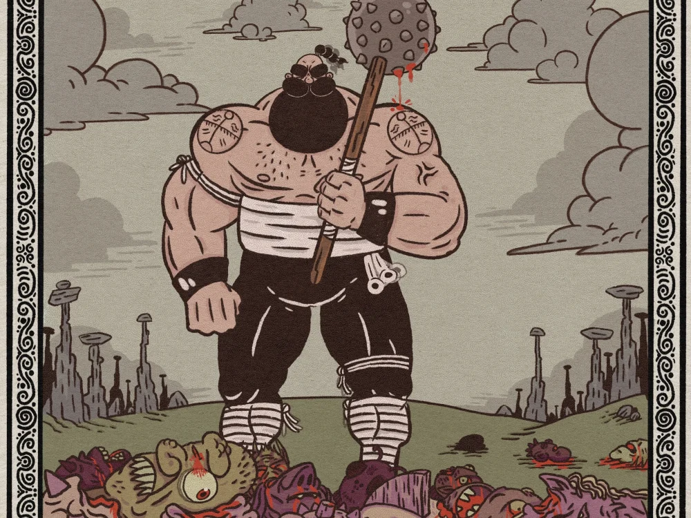 A comics style illustrations with confident lines and pastel tone ...