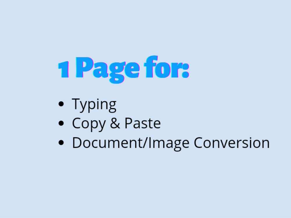 1 Page Typing, Copy Paste, Document/Image conversion using MS Word ...