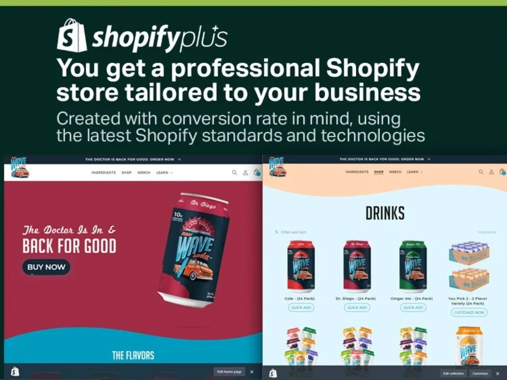 A custom Shopify store designed and tailored for your business | Upwork