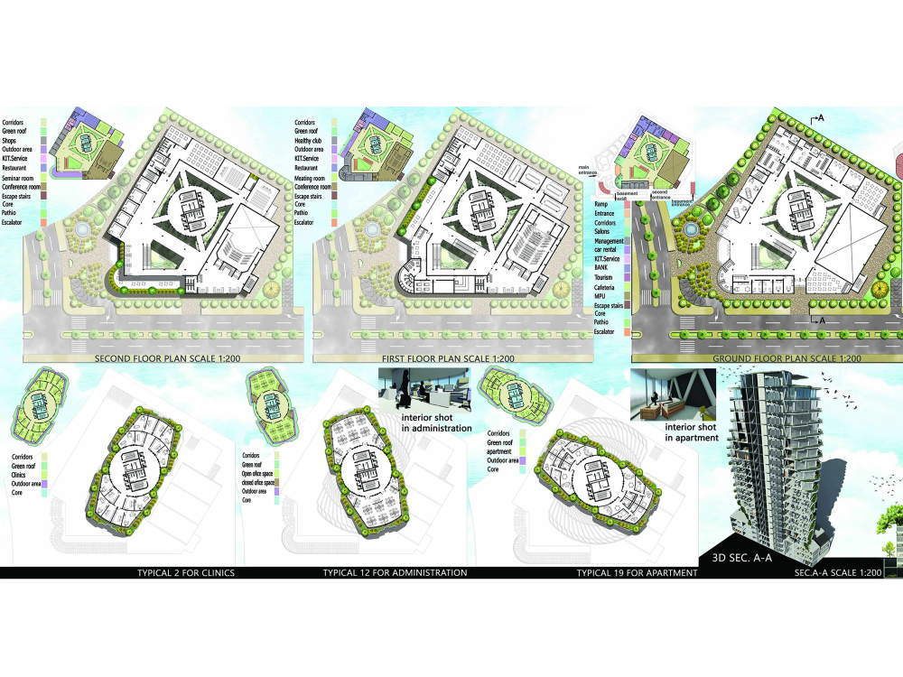 An architectural project 3d models, 2d drawings and realistic render ...