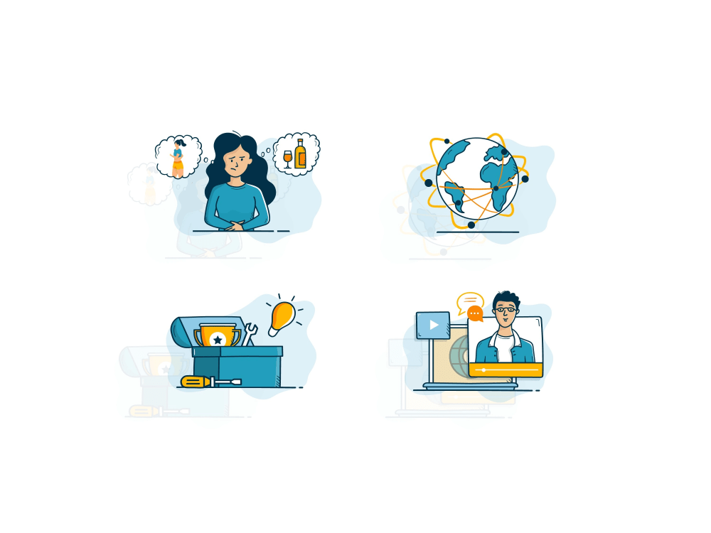 A set of trendy hand-drawn vector icons | Upwork