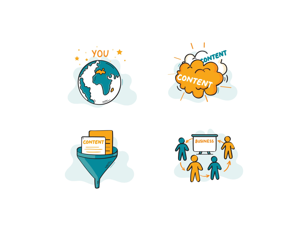 A set of trendy hand-drawn vector icons | Upwork