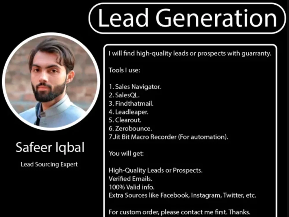 A list of contact leads that will impact your business in a positive ...