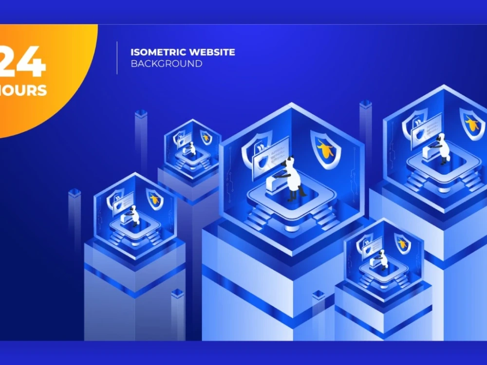 Amazing isometric illustration for your website | Upwork