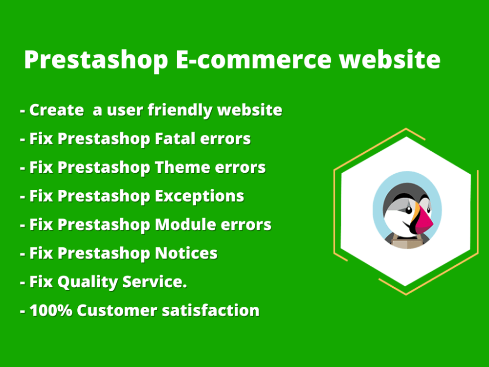 Prestashop e-commerce website, bug fixing, update and theme installation | Upwork