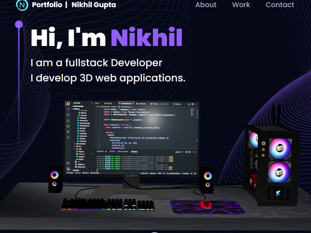 3d Web Pages With Threejs R3f Next And React Upwork