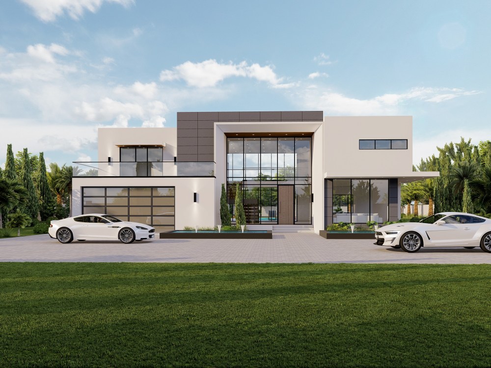 Realistic renders commercial & residential landscaping with birds eye ...