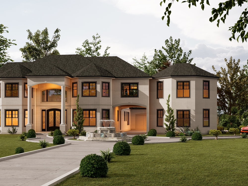 Realistic renders commercial & residential landscaping with birds eye ...