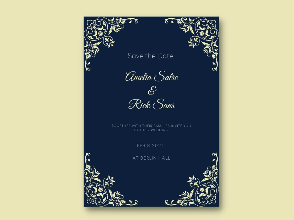 An amazing invitation card design for your wedding | Upwork