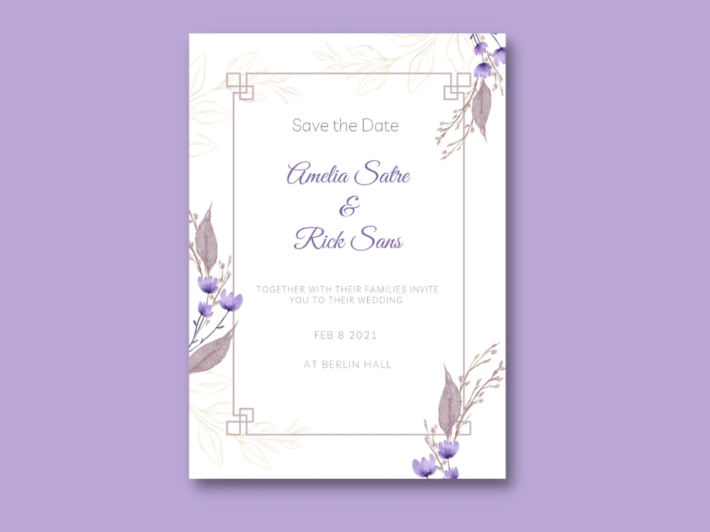 An amazing invitation card design for your wedding | Upwork