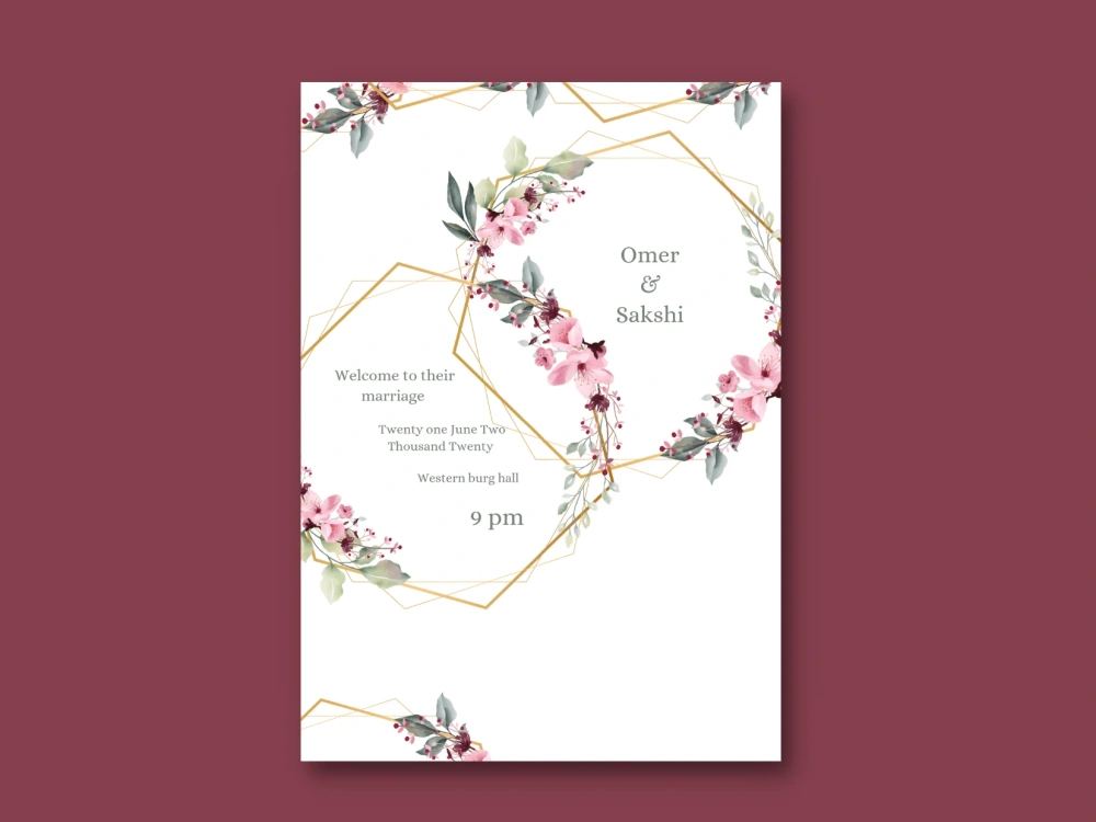 An amazing invitation card design for your wedding | Upwork