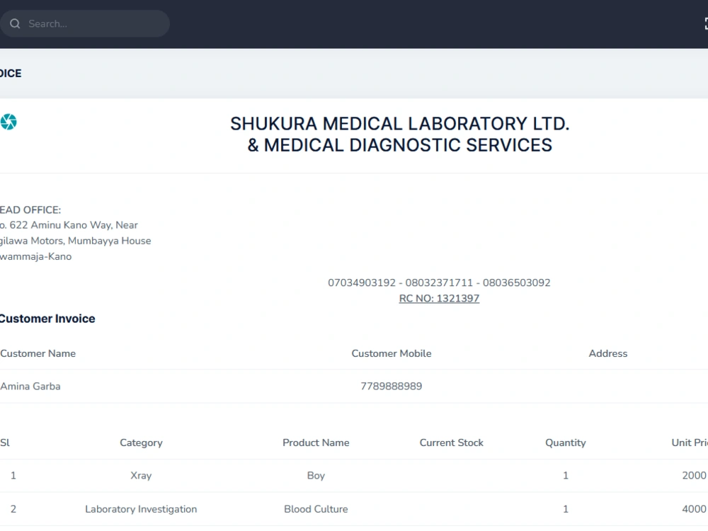 A completed Medical Diagnostic Management System with POS Added ...