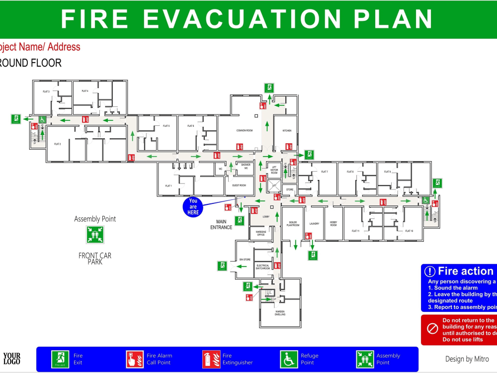 Emergency evacuation plan for your buildings/houses/apartments | Upwork