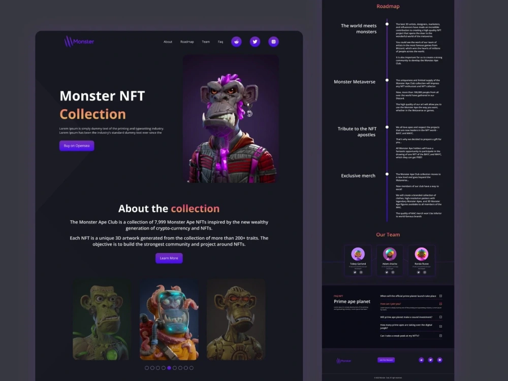 A NFT landing page design | NFT website design and development | Upwork
