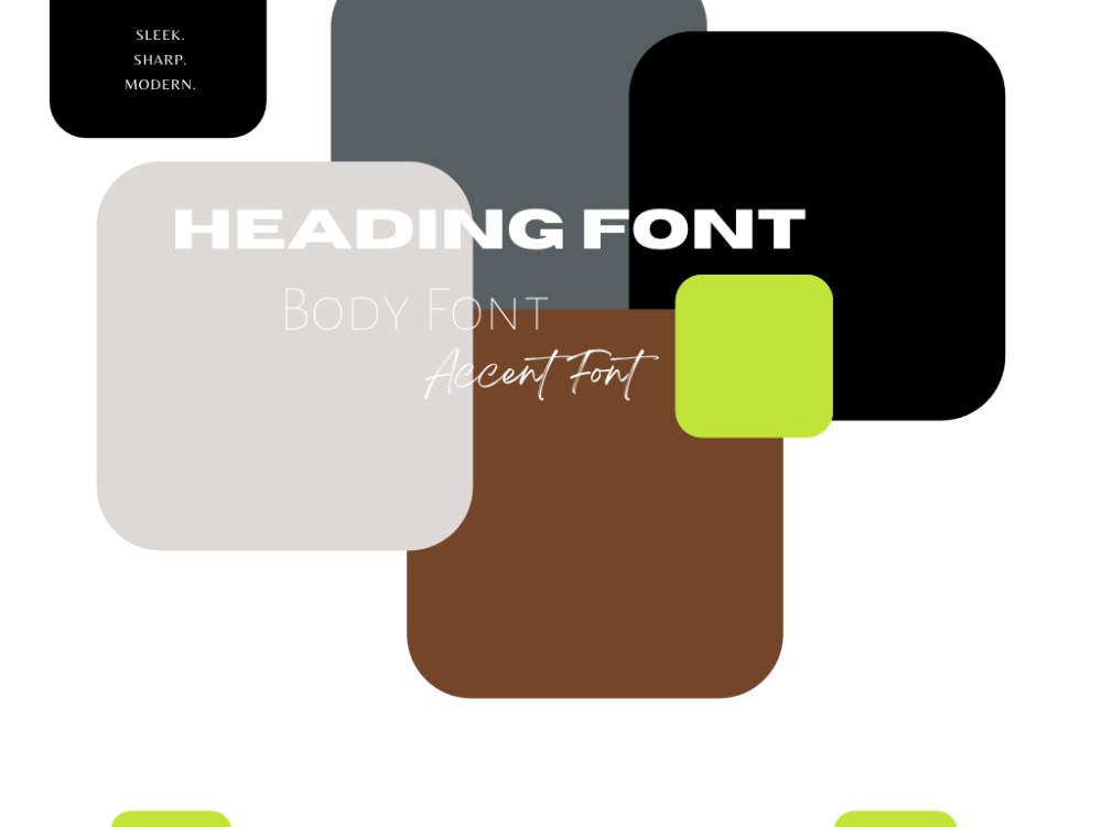 A fully developed brand kit with color palette, typography and logo ...