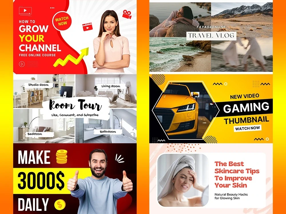 More attractive youtube thumbnails for your videos | Upwork