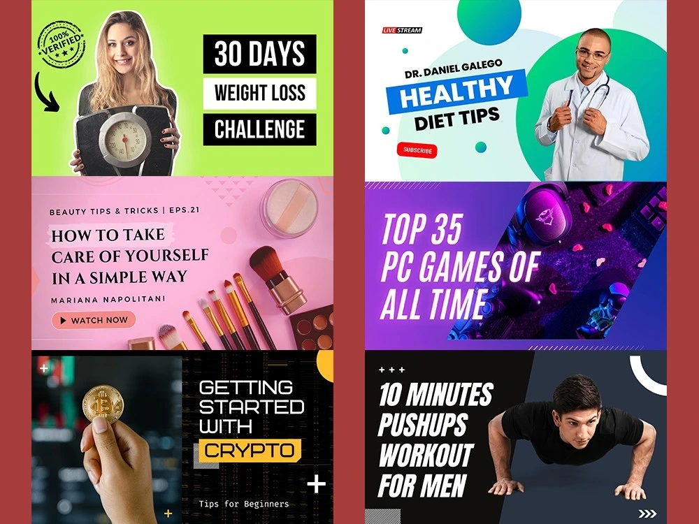 More attractive youtube thumbnails for your videos | Upwork