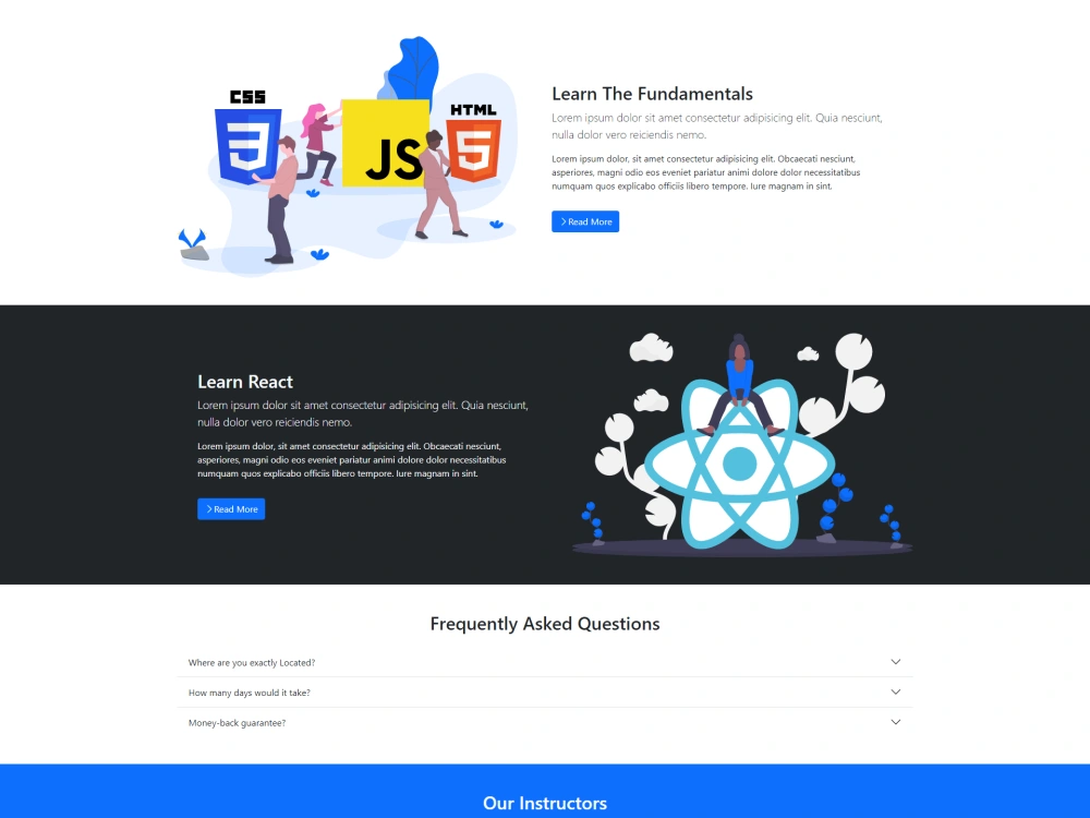 A fully responsive custom Front End Website No CMS | Upwork