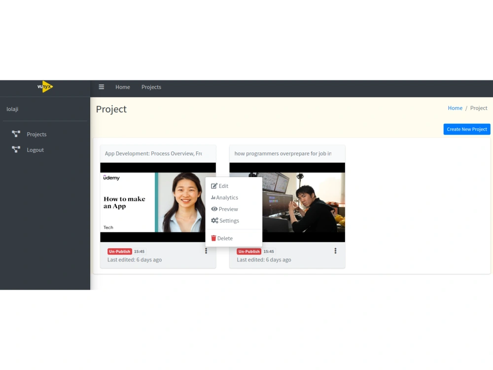 A ready interactive video maker webapp like hihaho, wirewax hapyak | Upwork