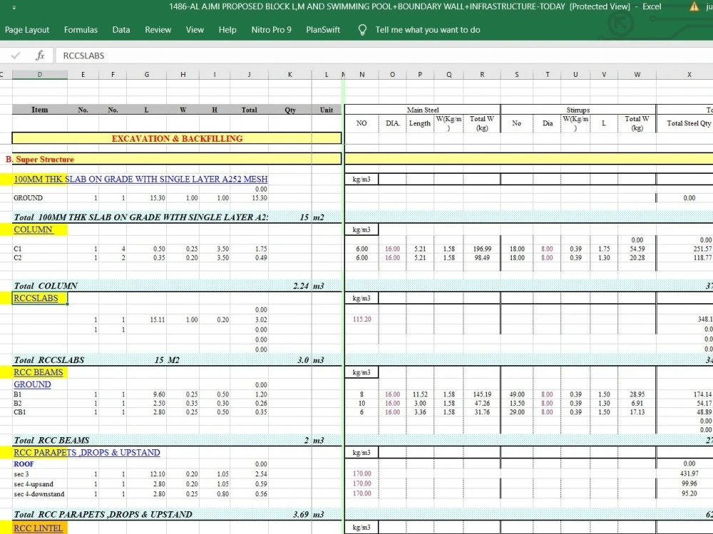 Complete Material Take-offs and Estimation Works (Planswift) | Upwork
