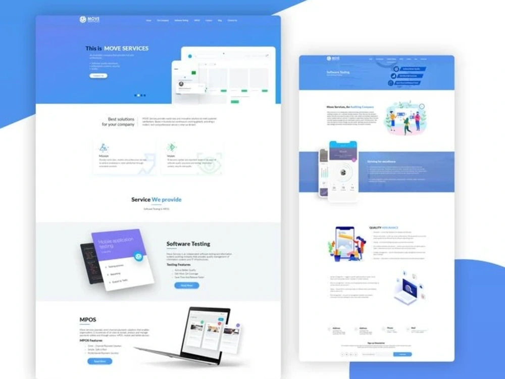 Responsive website UI/UX design I web UI I Landing page UI design PSD ...